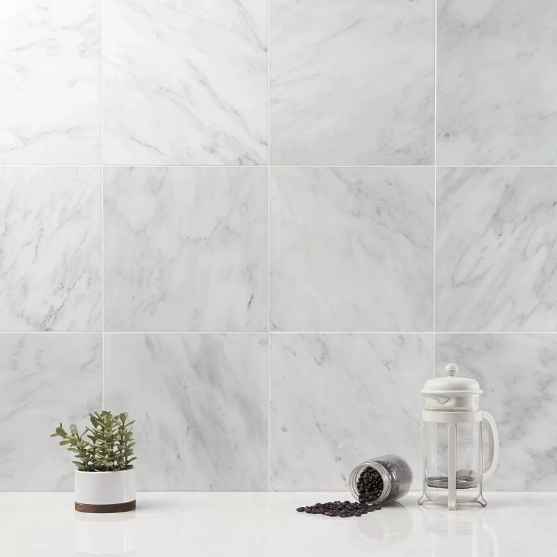 Bianco Bello Marble 12x12" Tile - Stone Mosaic Project Factory in China ...